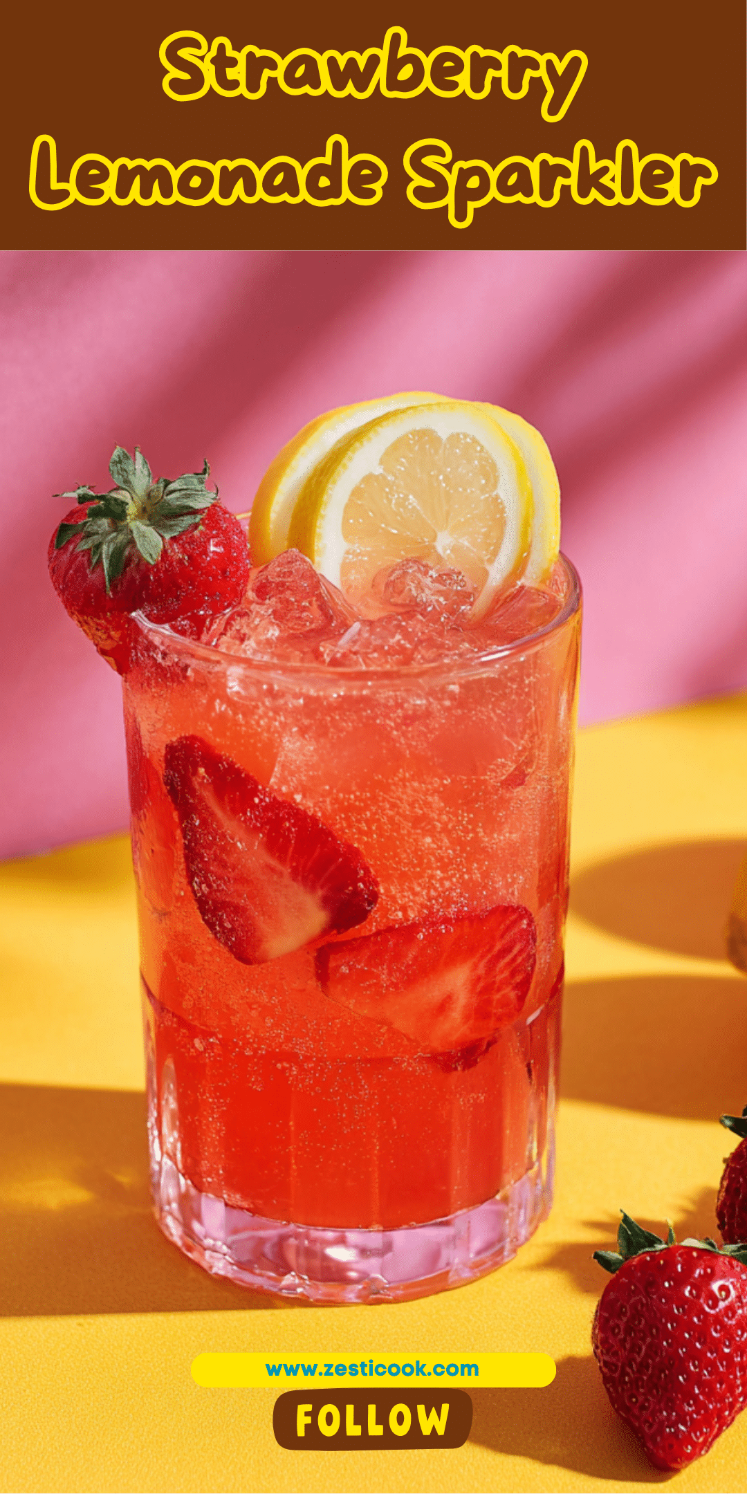 Strawberry Lemonade Sparkler – Zesti Cook